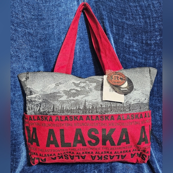 Robin Ruth | Bags | New Robin Ruth Alaska Last Frontier Deep Red Tote ...